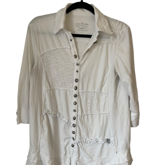 neon buddha | Tops | Neon Buddha White Buttondown Womens Shirt | Poshmark